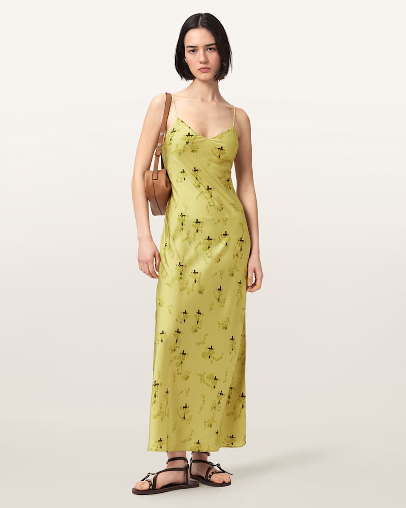 Bryony Floral Slip Dress EMPOLI YELLOW | ALLSAINTS US